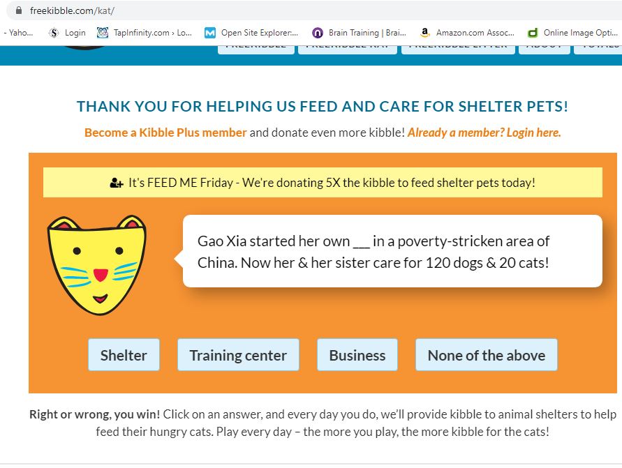 Click-to-Give and Free Donation Sites – Val Silver's TapInfinity